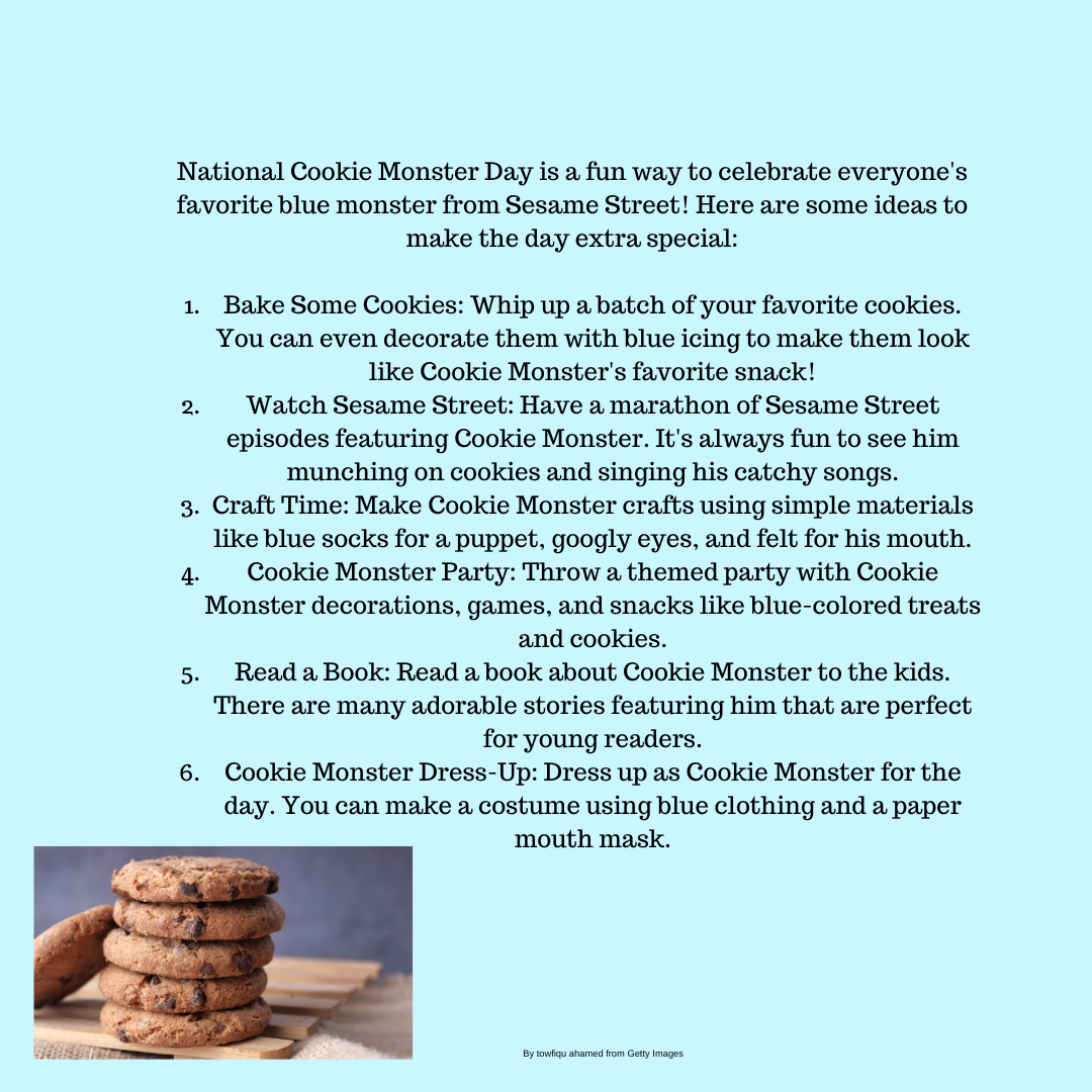 November 2nd It’s Cookie Monster Day – Children's Spot